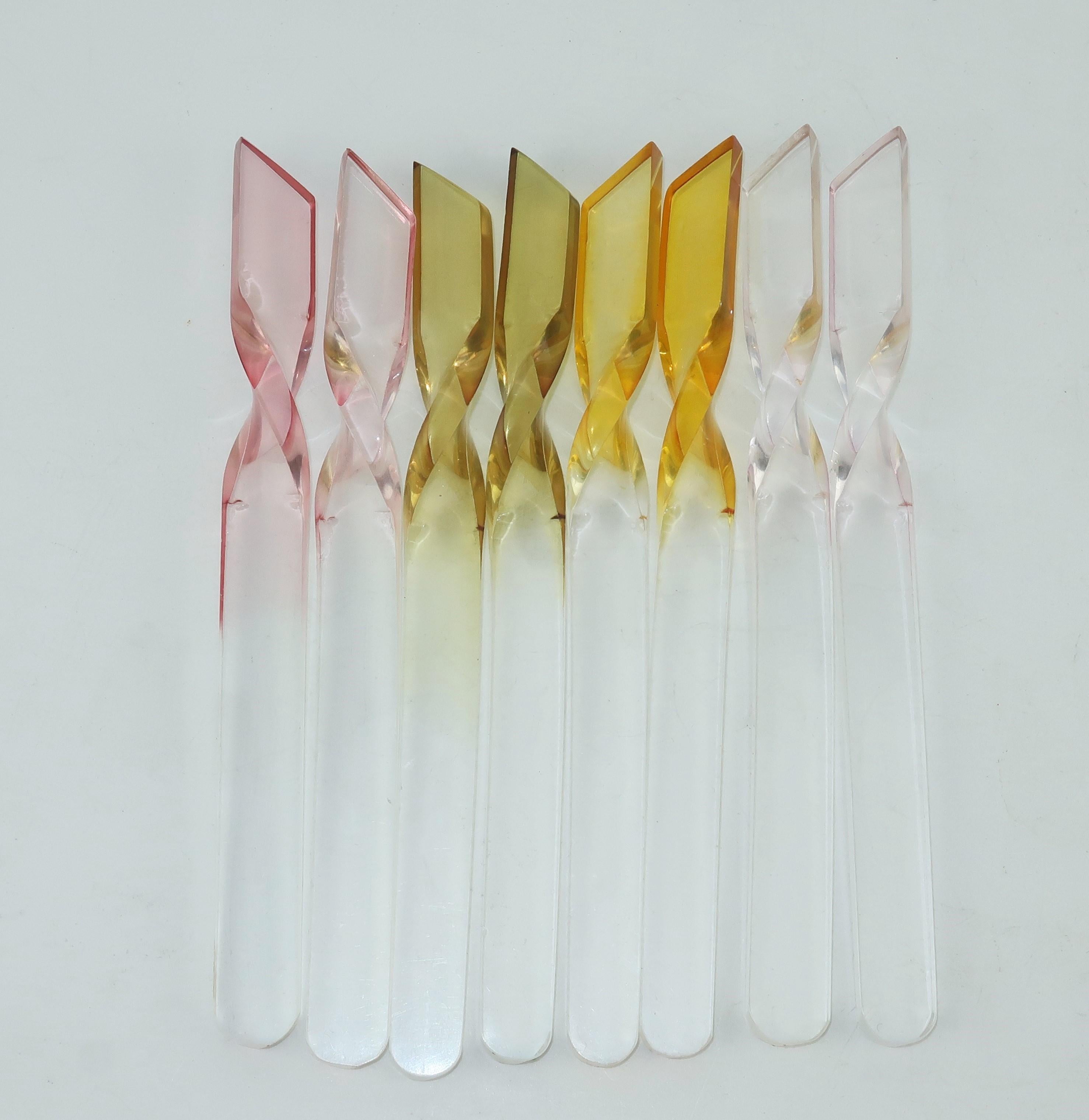 Retro Acrylic Cocktail Stirrers, 1950’s at 1stDibs