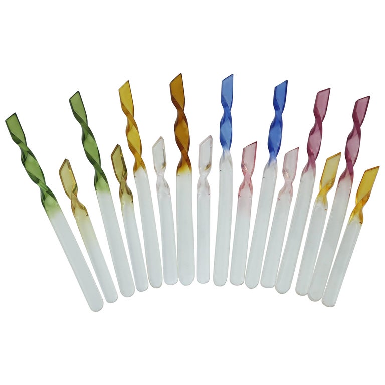 Retro Acrylic Cocktail Stirrers, 1950’s at 1stDibs