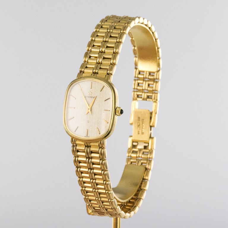 Retro All in 18 Karat Yellow Gold Eterna Women's Watch at 1stDibs