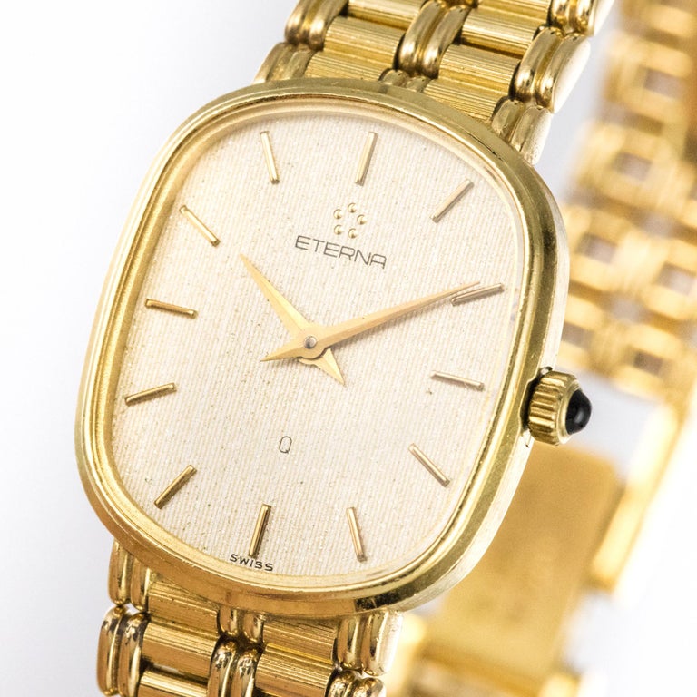 Retro All in 18 Karat Yellow Gold Eterna Women's Watch at 1stDibs