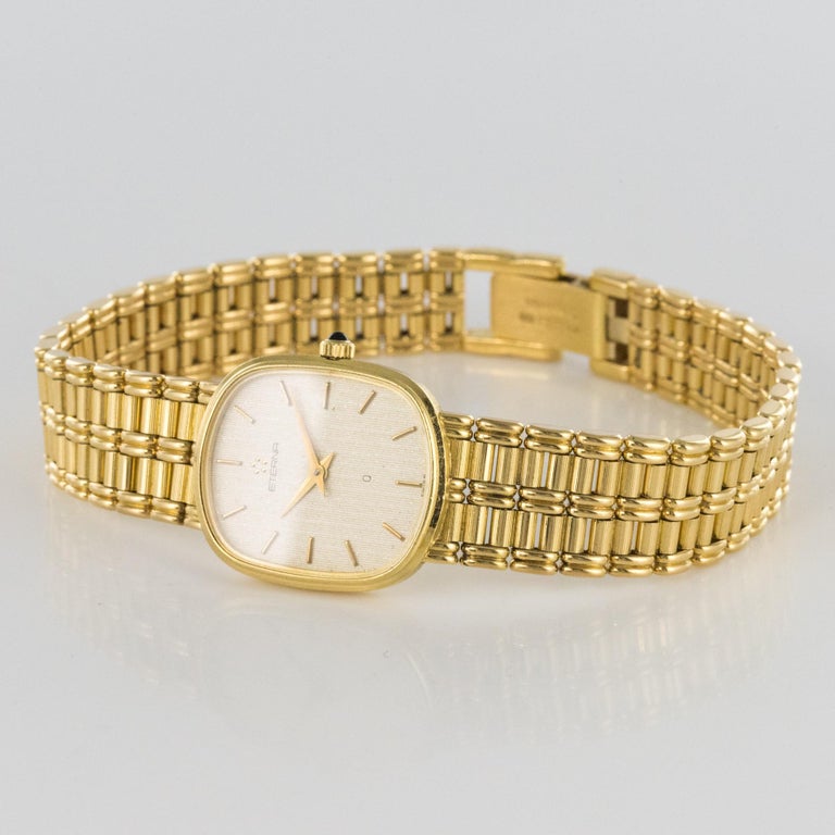 Retro All in 18 Karat Yellow Gold Eterna Women's Watch at 1stDibs