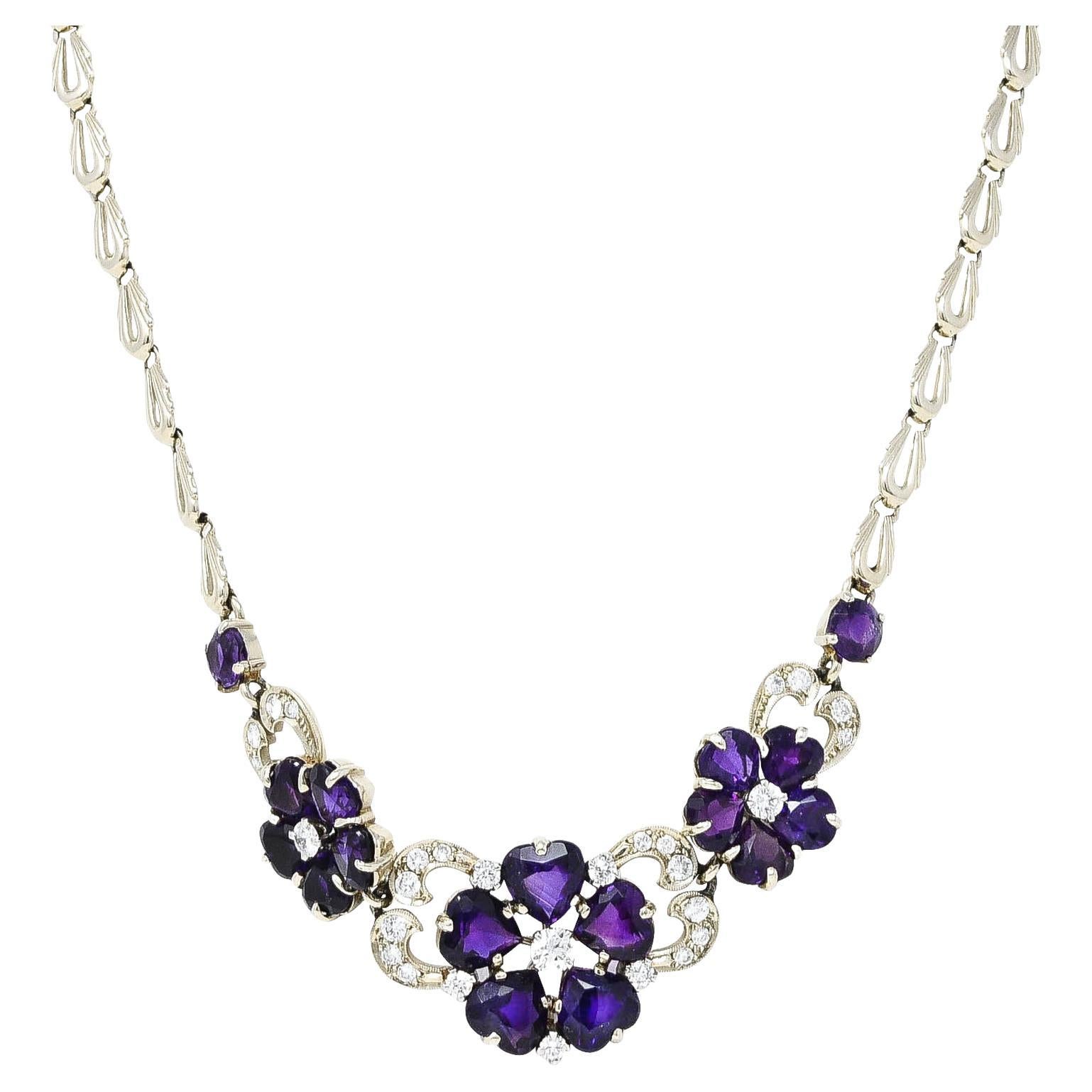 Antique Victorian Gold Paste Amethyst Necklace at 1stDibs | antique ...