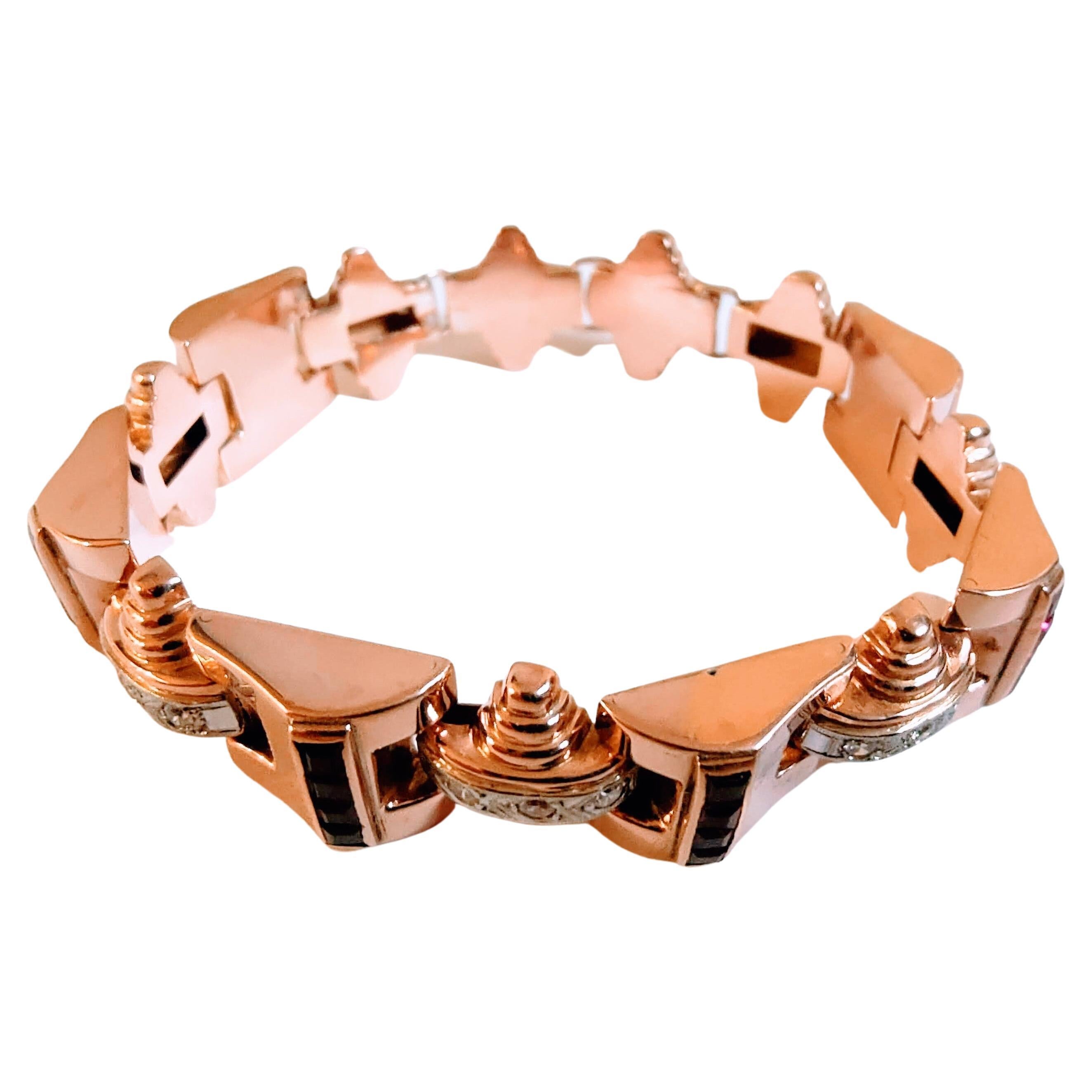 Vintage Retro French 18 Karat Gold Fish Scale 1950s Wide Bracelet For ...