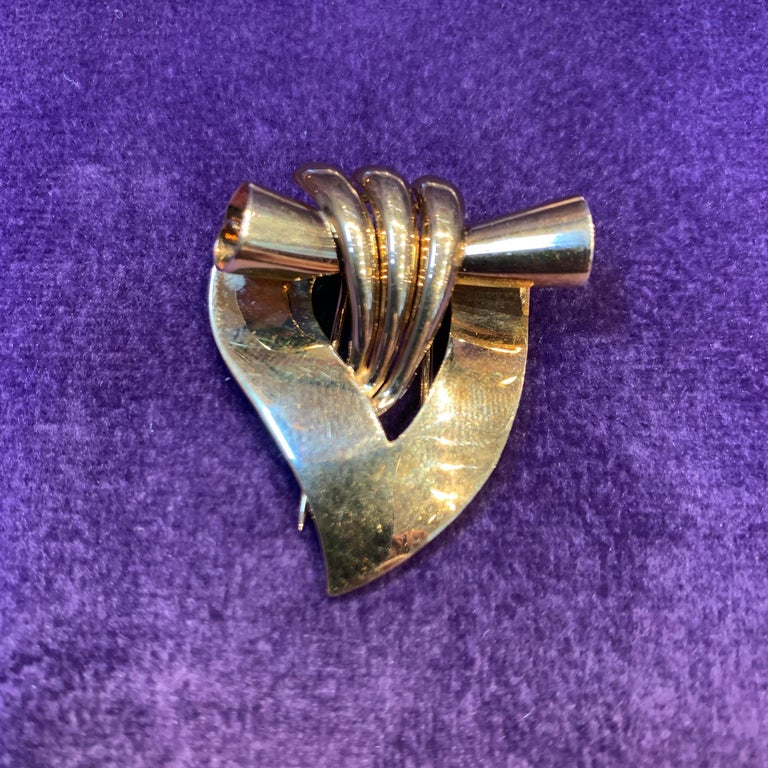 Retro Cartier Double Clips For Sale at 1stDibs