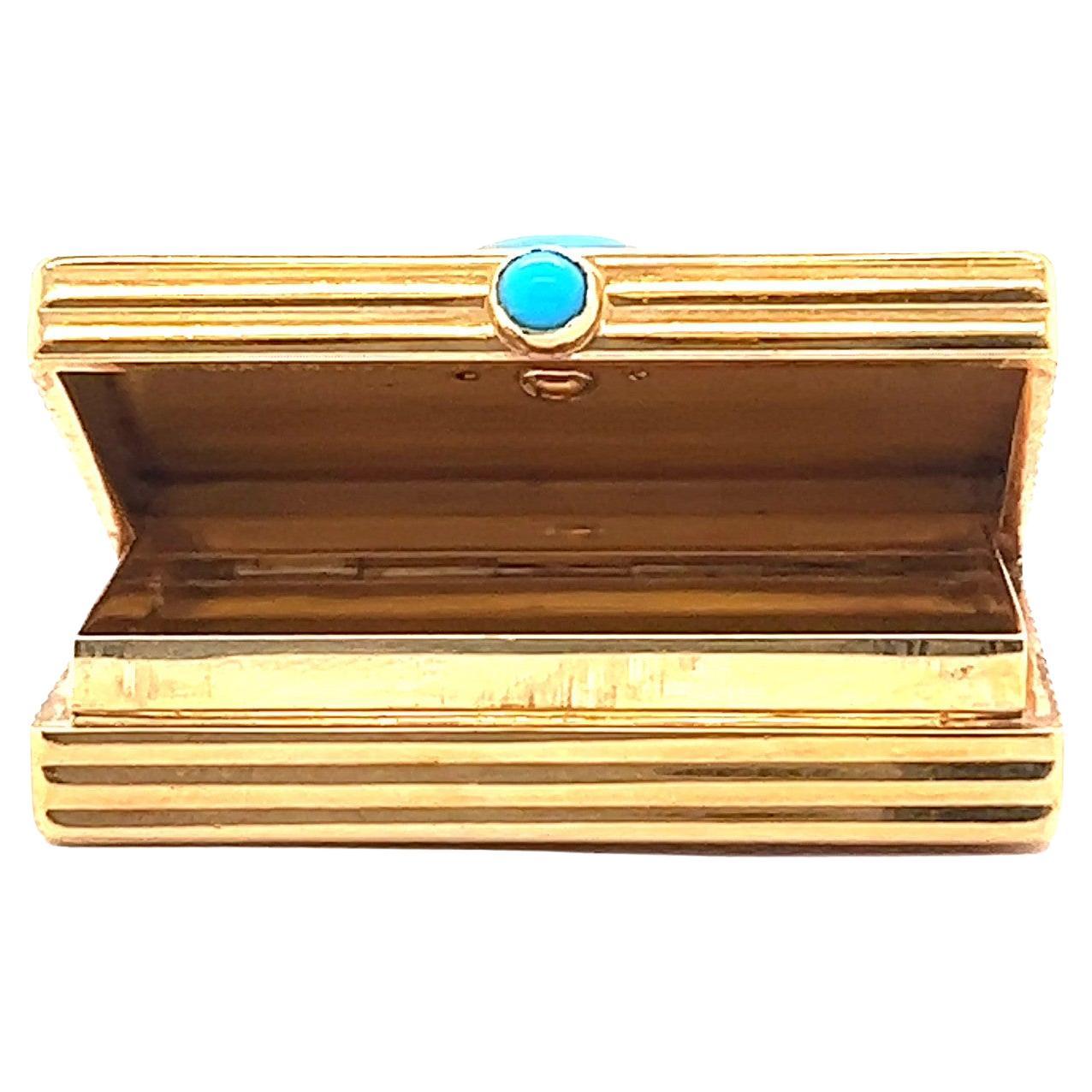 1950s Cartier 18 Karat Yellow Gold Box For Sale at 1stDibs