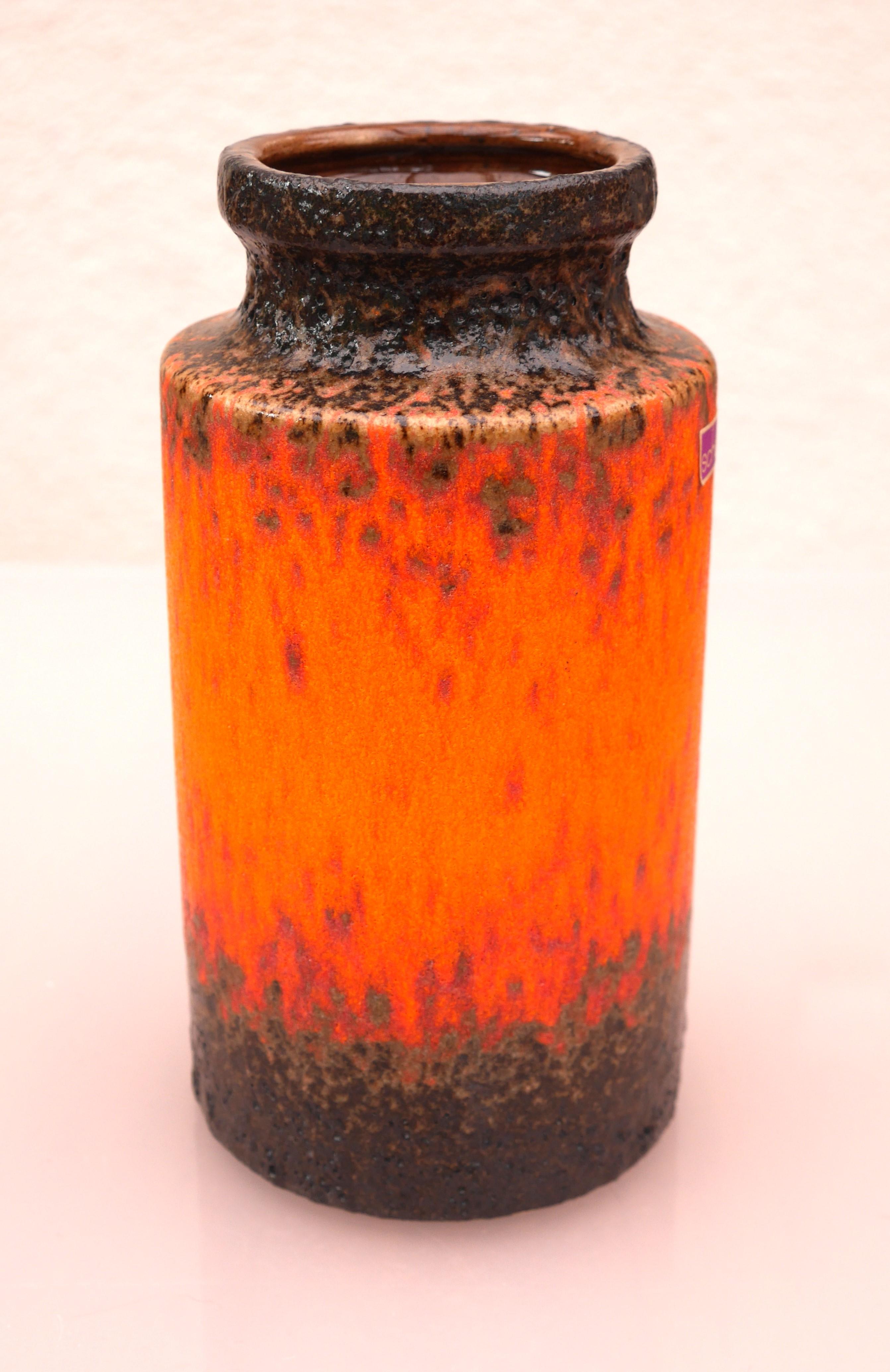 Retro Ceramic Vase by Scheurich, West Germany, 1970s For Sale at 1stDibs