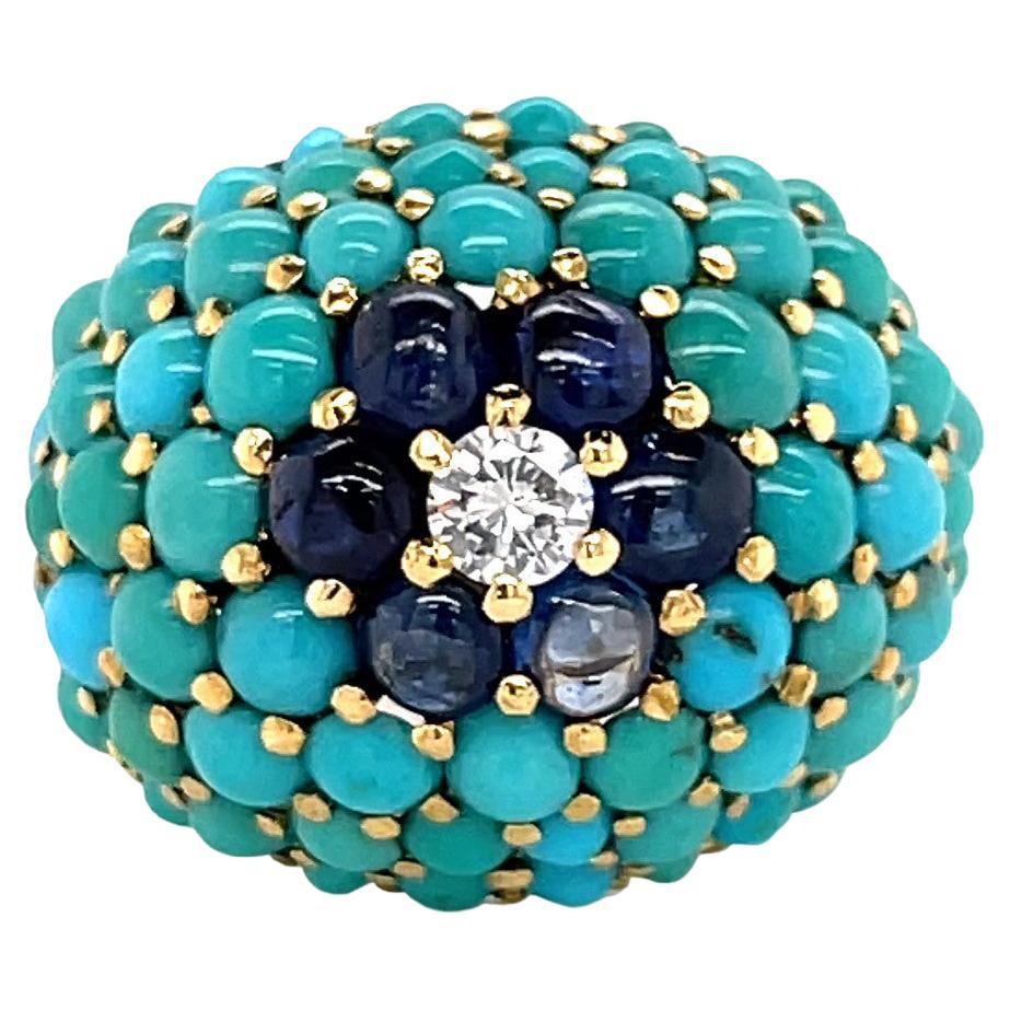 1950s Retro Diamonds 18 Karat Yellow Gold Swirl Ring For Sale at 1stDibs