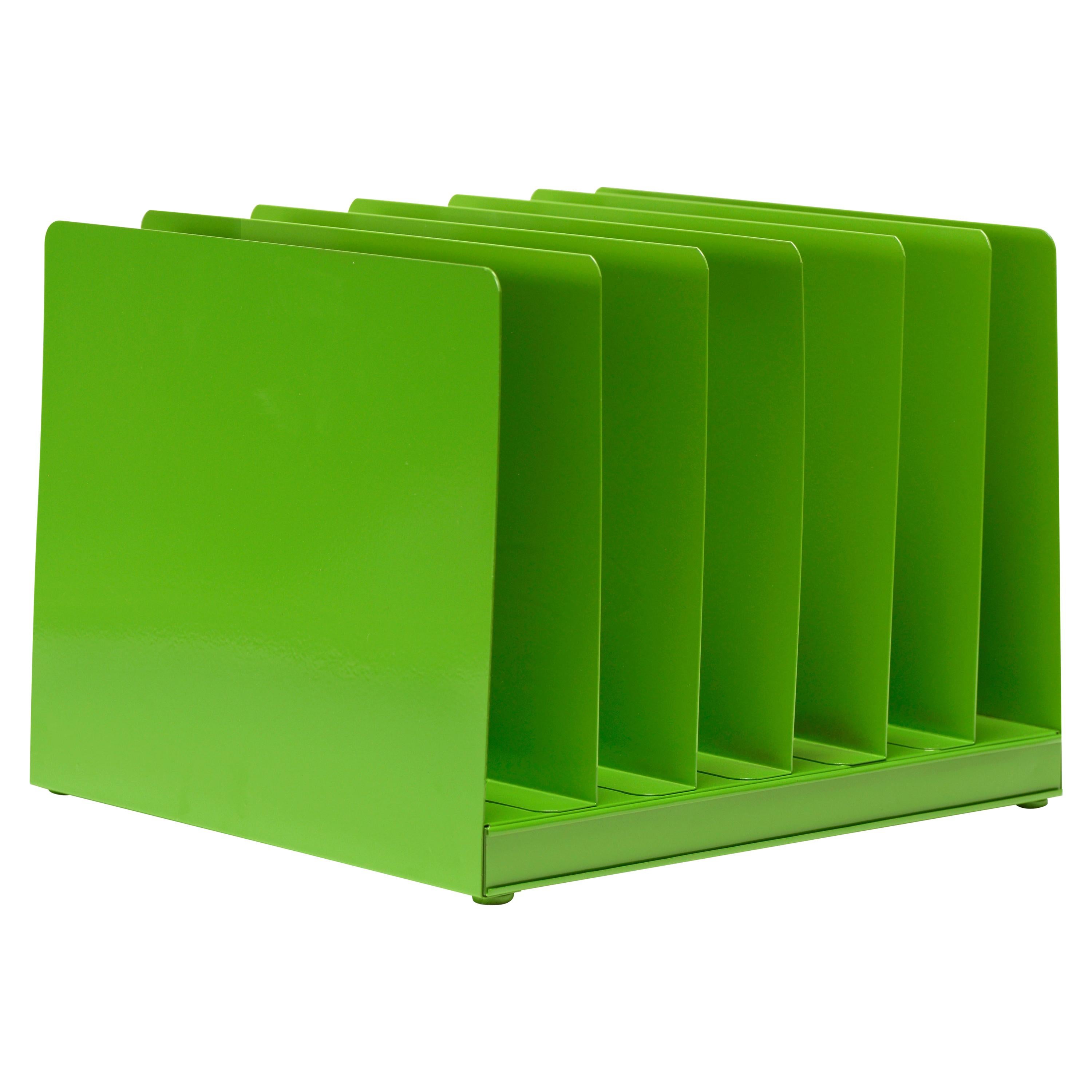 Retro File Office Organizer, Refinished in Lime Green For Sale at 1stDibs