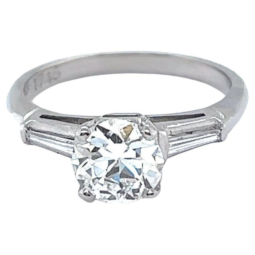 1.10 Carat Diamond Platinum Engagement Ring For Sale at 1stDibs | 1.10 ...