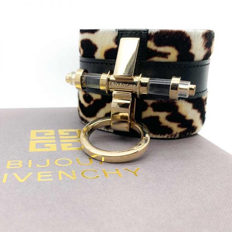 Retro Givenchy Gold Animal Print Obsedia Statement Cuff 2000S For Sale ...