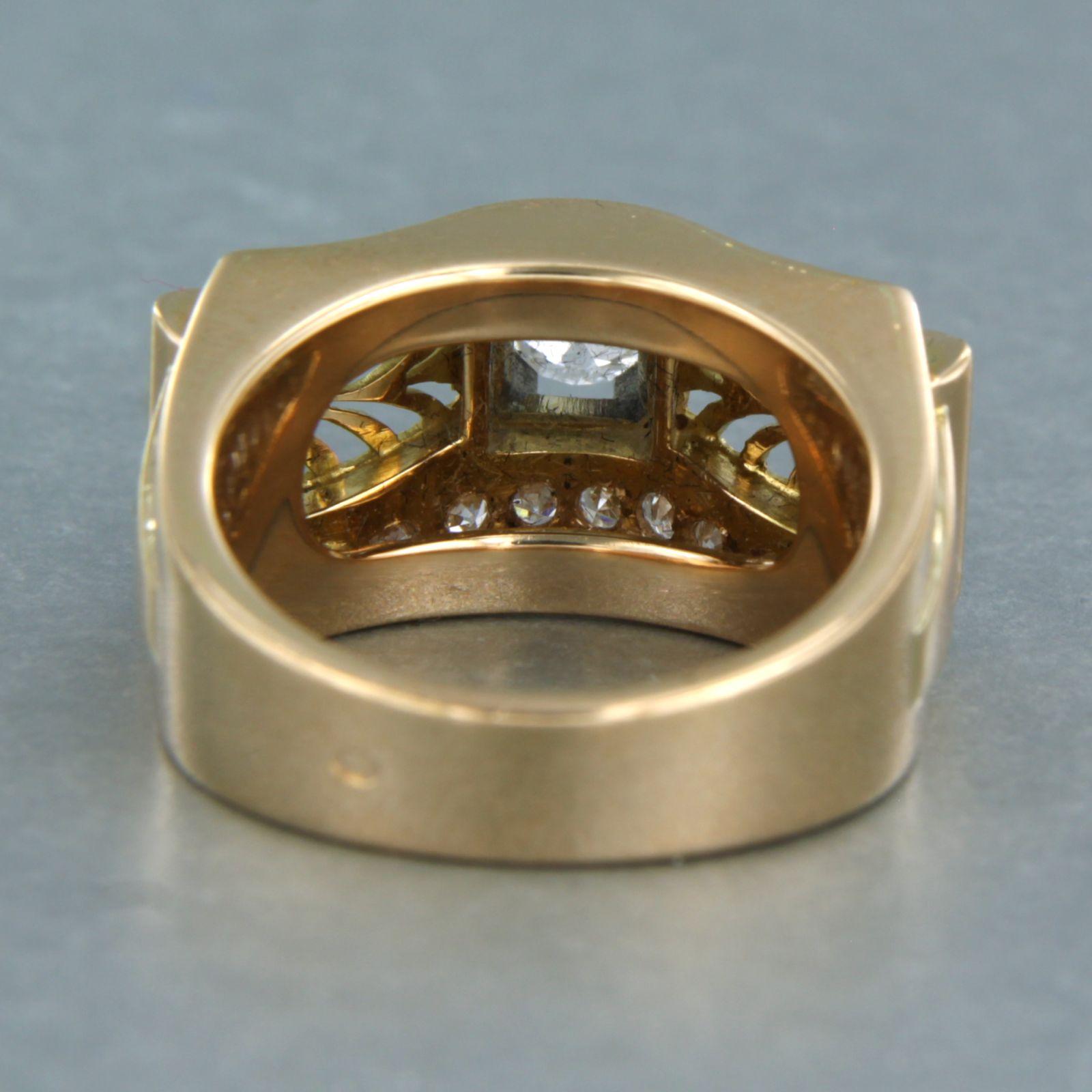 Retro Gold Diamond Ring For Sale at 1stDibs