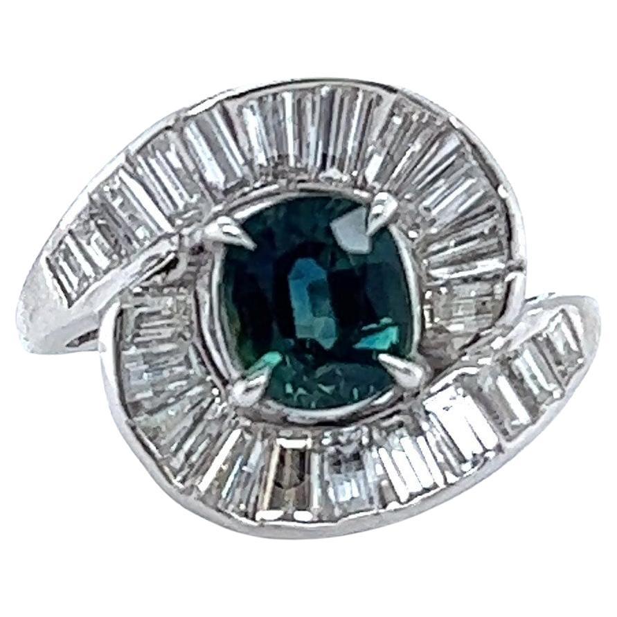 Fancy Green Diamond Cocktail Ring For Sale at 1stDibs
