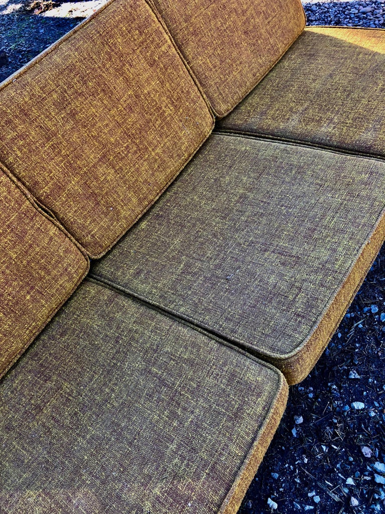 Retro Mid Century Modern Sleek Sofa For Sale at 1stDibs