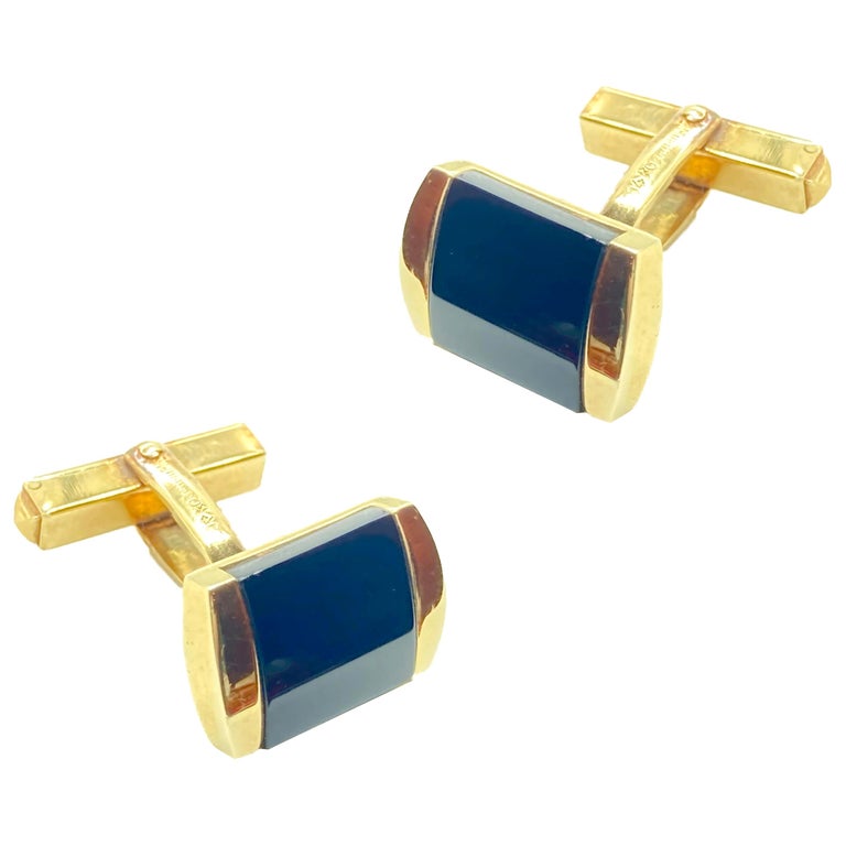 Retro Onyx and Yellow Gold Cufflinks For Sale (Free Shipping) at 1stDibs