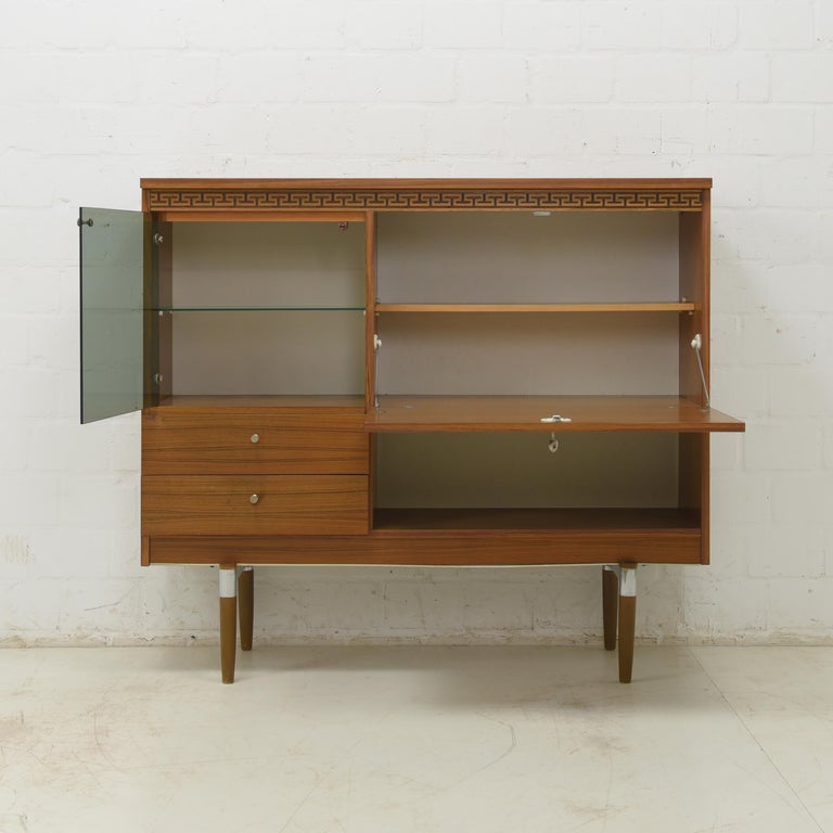 Retro Sideboard Highboard Display Cabinet, 1970s For Sale at 1stDibs