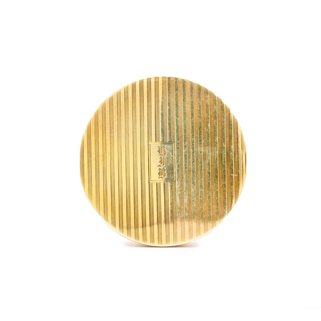 Retro Signed Tiffany and Co 14K Yellow Gold Jewelry Powder Compact For ...
