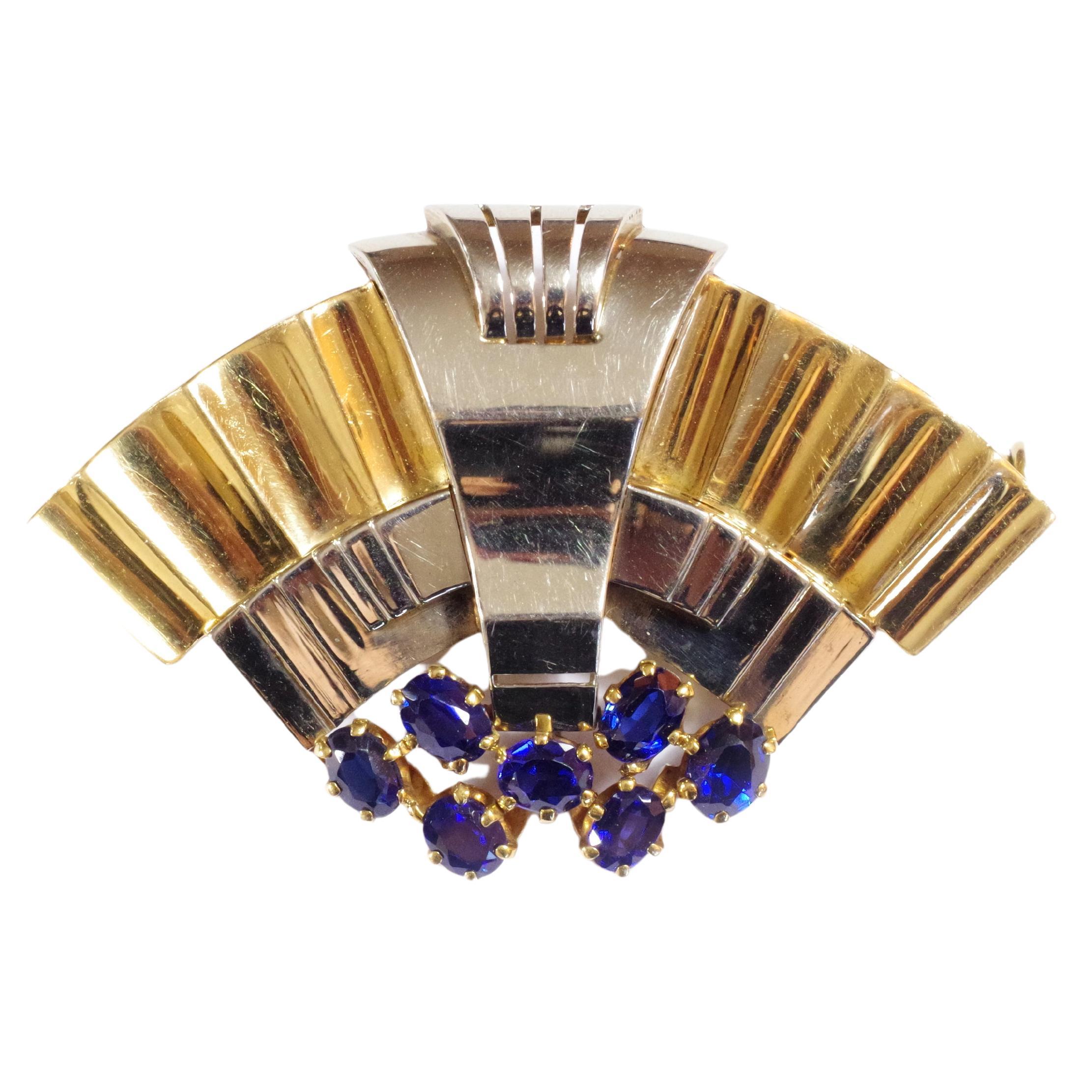 Antique Japanese Shakudo Fan Brooch at 1stDibs | japanese brooch ...