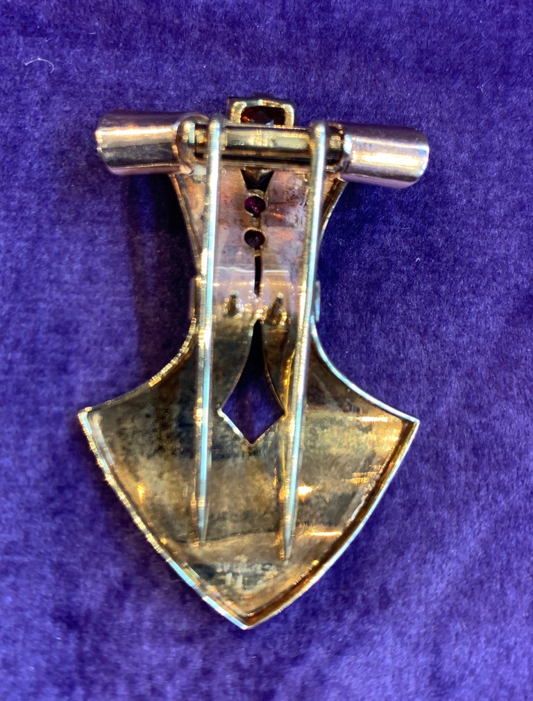Retro Tiffany and Co. Ruby Brooch For Sale at 1stDibs