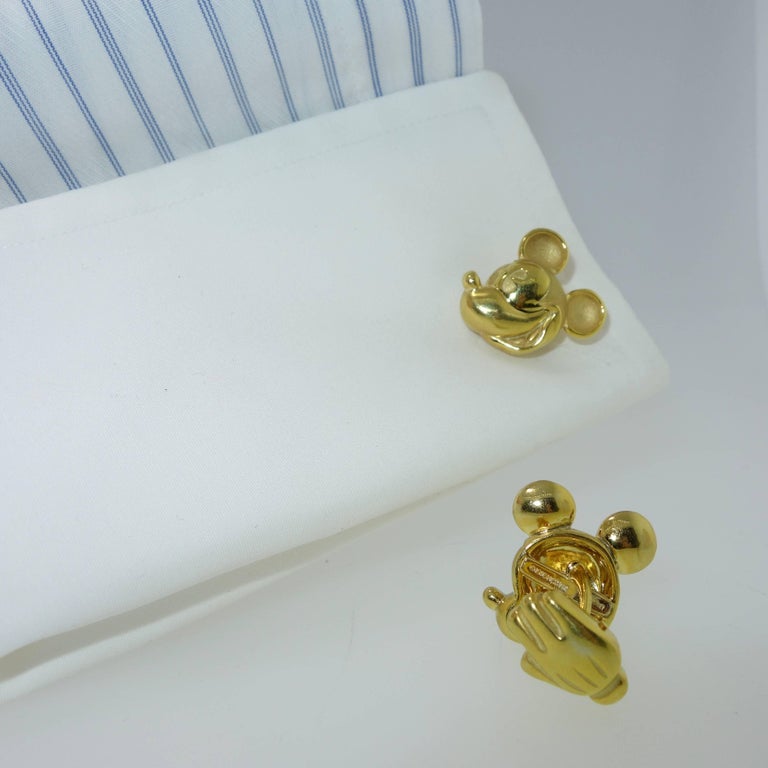 Retro Vintage Mickey Mouse Gold Cufflinks, circa 1945 at 1stDibs ...