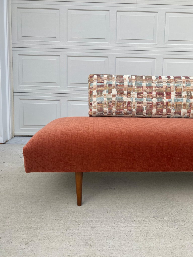 Reupholstered Mid-Century Modern Vintage Daybed For Sale at 1stDibs