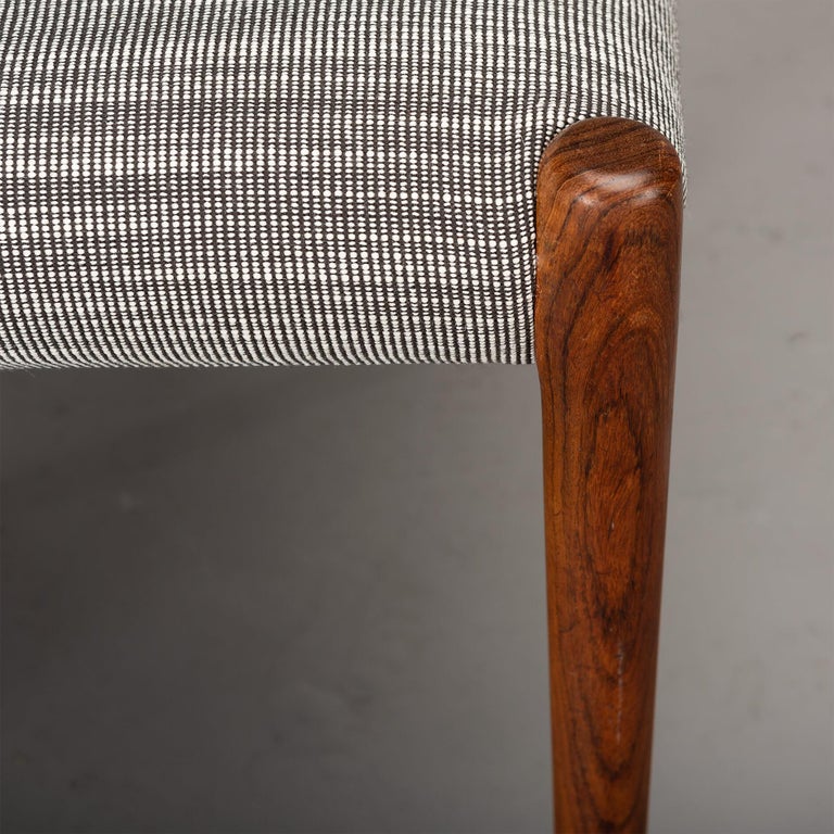 Reupholstered Rosewood Model 83 Niels O. Moller Dining Chairs, Set of 5 ...