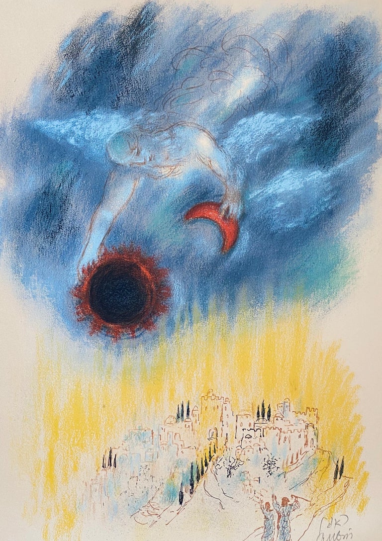 Reuven Rubin - Reuven Rubin Israeli Lithograph Heavenly Jerusalem ...
