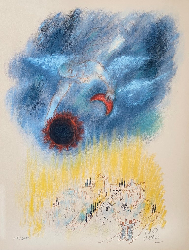 Reuven Rubin - Reuven Rubin Israeli Lithograph Heavenly Jerusalem ...