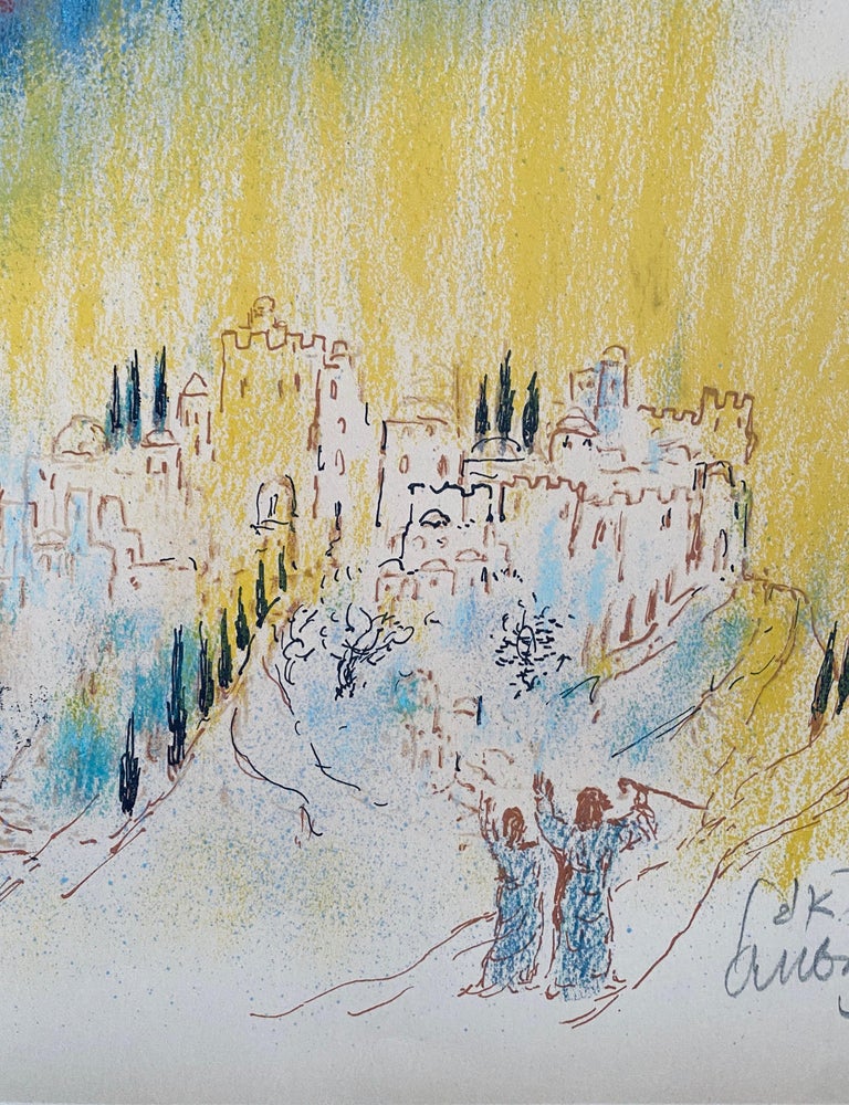 Reuven Rubin - Reuven Rubin Israeli Lithograph Heavenly Jerusalem ...
