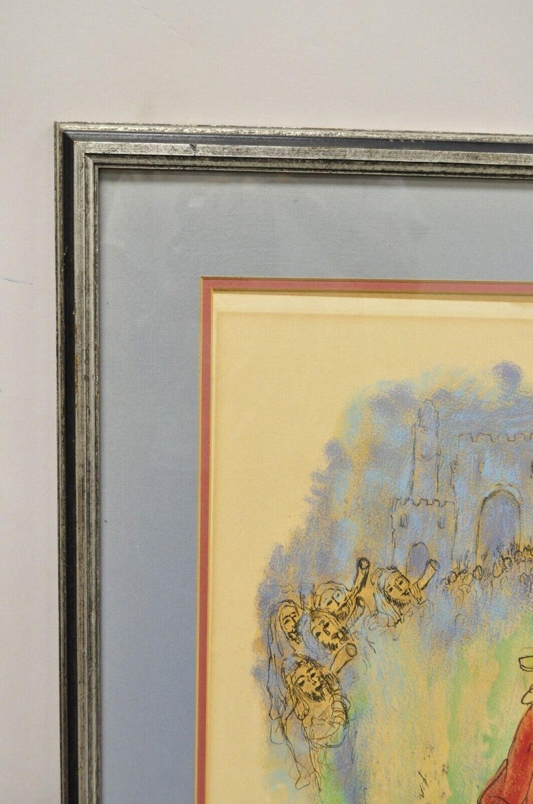 Reuven Rubin Story of David 1971 King David with Harp Signed Lithograph ...