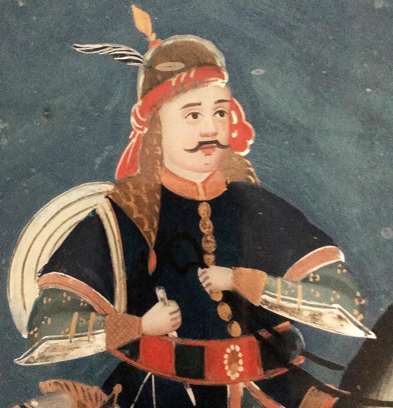 Reverse Glass Painting of a Mogul at 1stDibs