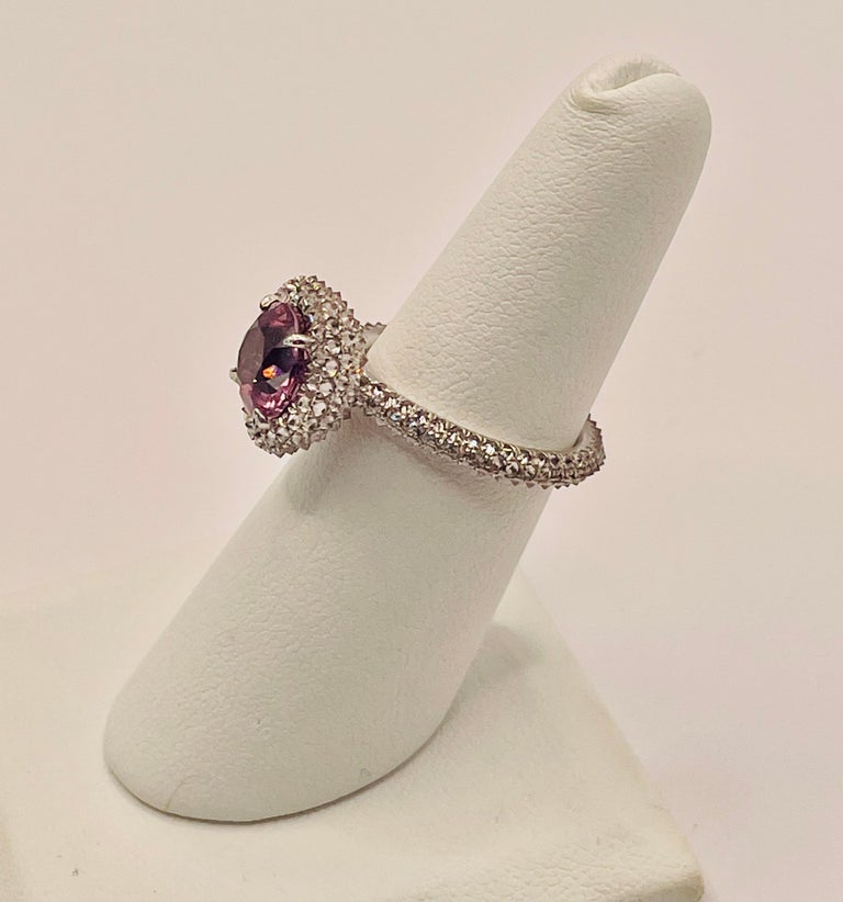 Reverse-Set Pink Diamonds and Pink Tourmaline Engagemant Ring by Julia ...