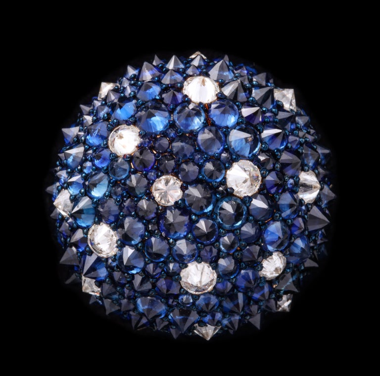 Reverse Set Sapphire and Diamond Earrings For Sale at 1stDibs | reverse ...