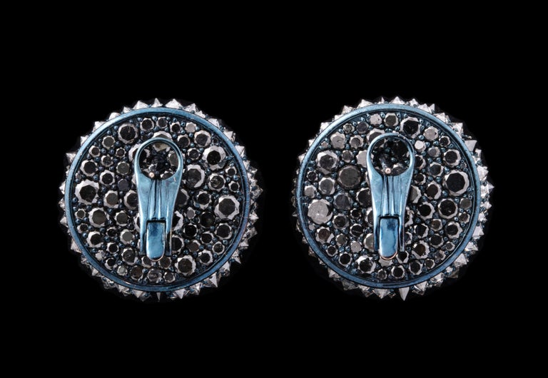 Reverse Set Sapphire and Diamond Earrings For Sale at 1stDibs | reverse ...