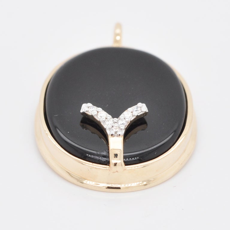 Reversible Aries Carving Cameo Zodiac Diamond 14 Karat Gold Pendant ...