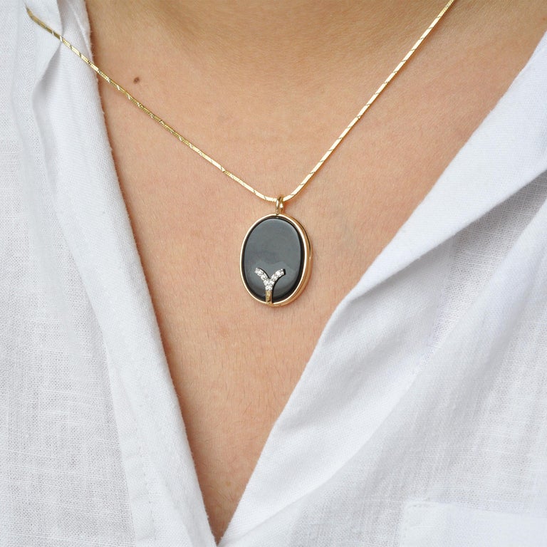 Reversible Aries Carving Cameo Zodiac Diamond 14 Karat Gold Pendant ...