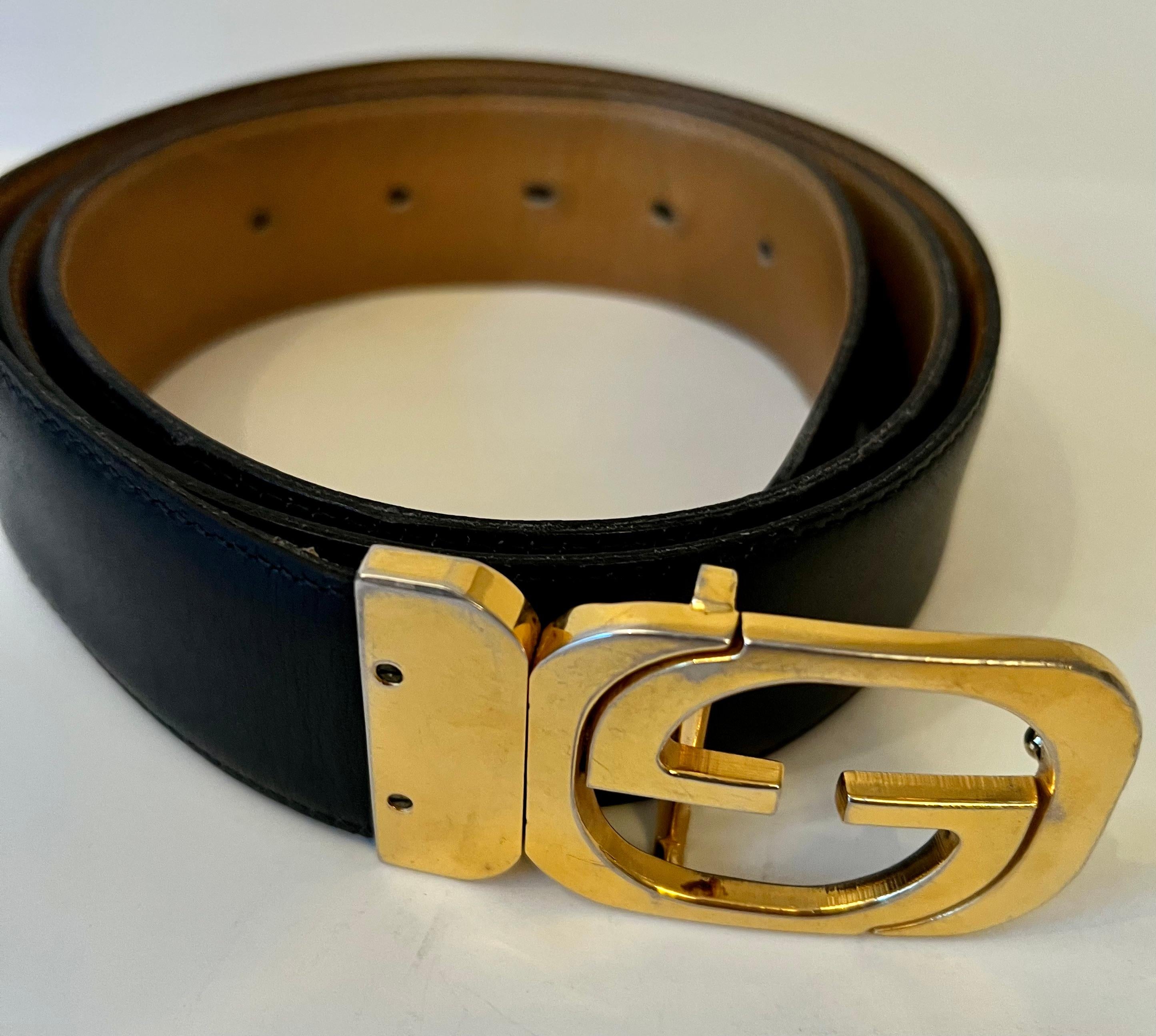 Cinturón reversible Gucci en venta en 1stDibs