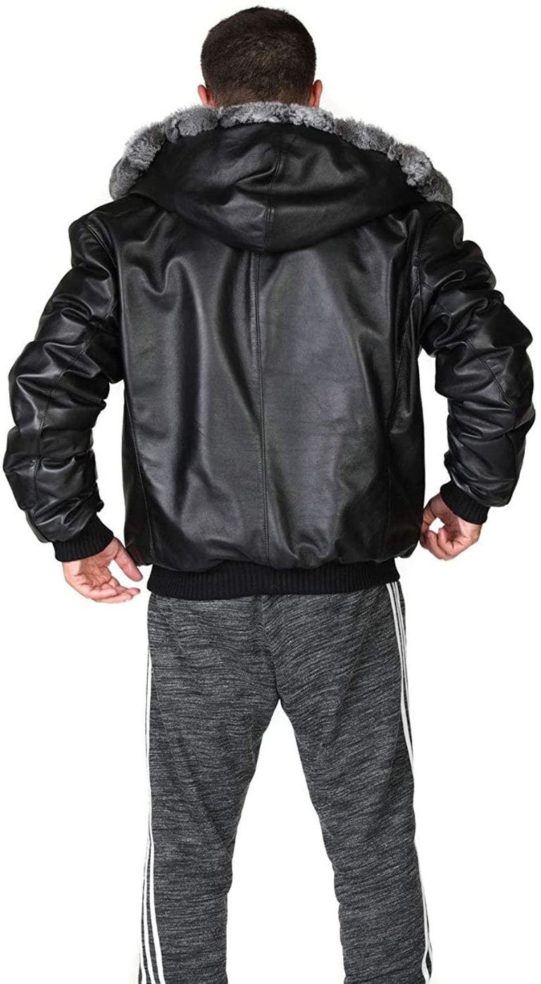 Reversible leather jacket with chinchilla fur linning For Sale at 1stDibs