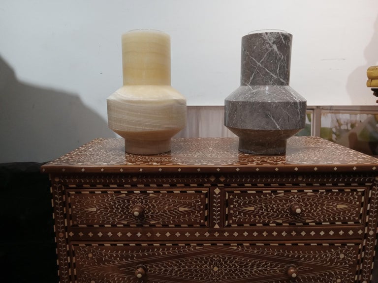 Reversible Marble Vase, Grey For Sale at 1stDibs
