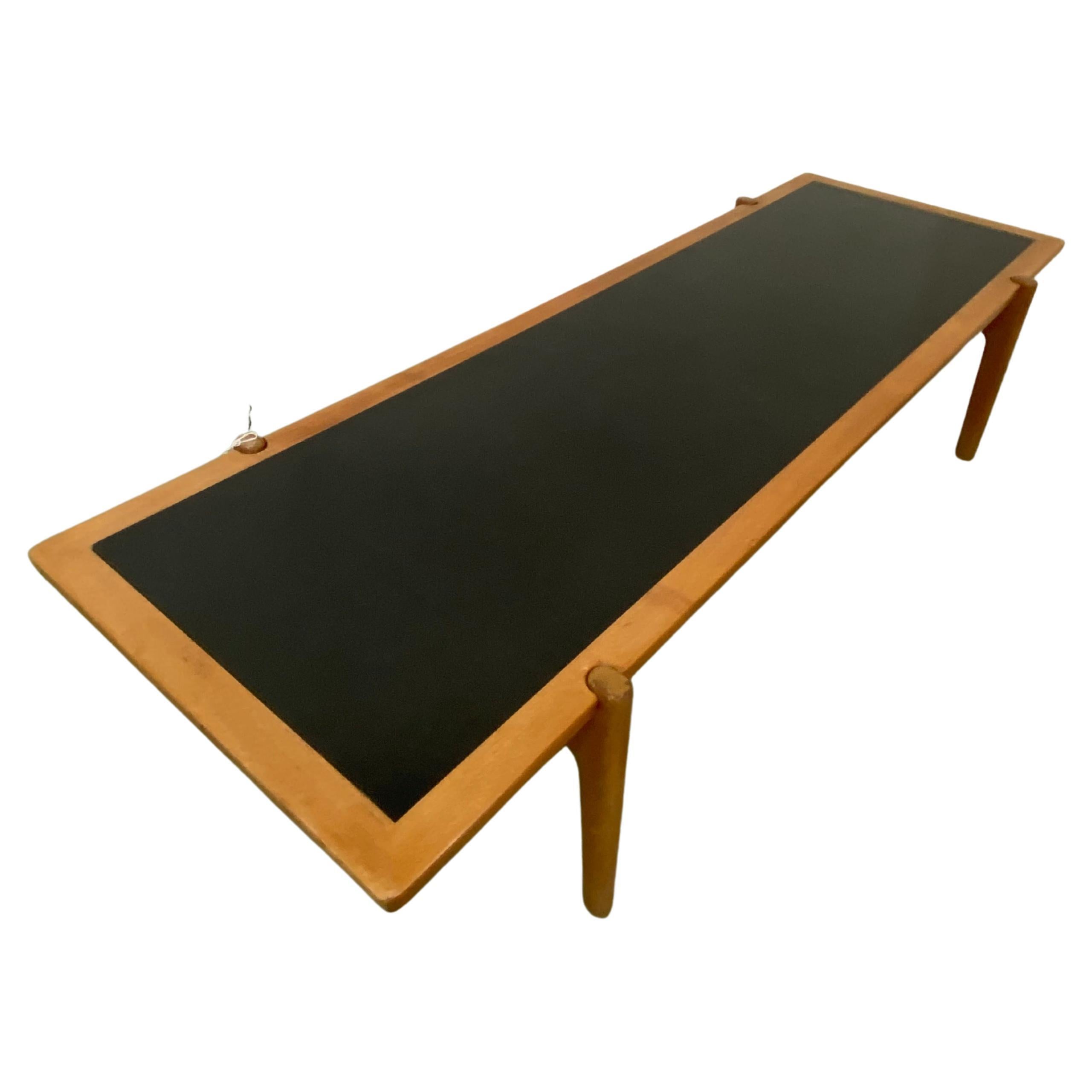 Reversible top teak coffee table Hans Wegner Denmark mid century signed ...