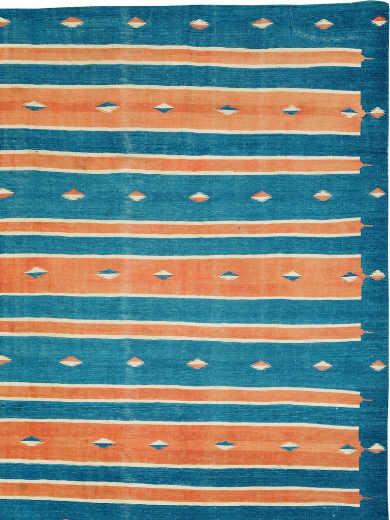 Reversible Vintage Indian Dhurrie at 1stDibs