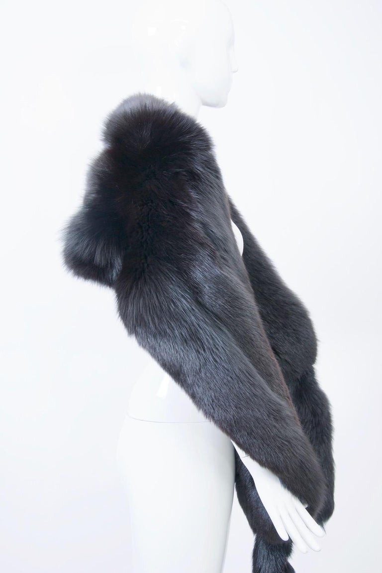 Revillon Black Fox Shawl For Sale at 1stDibs