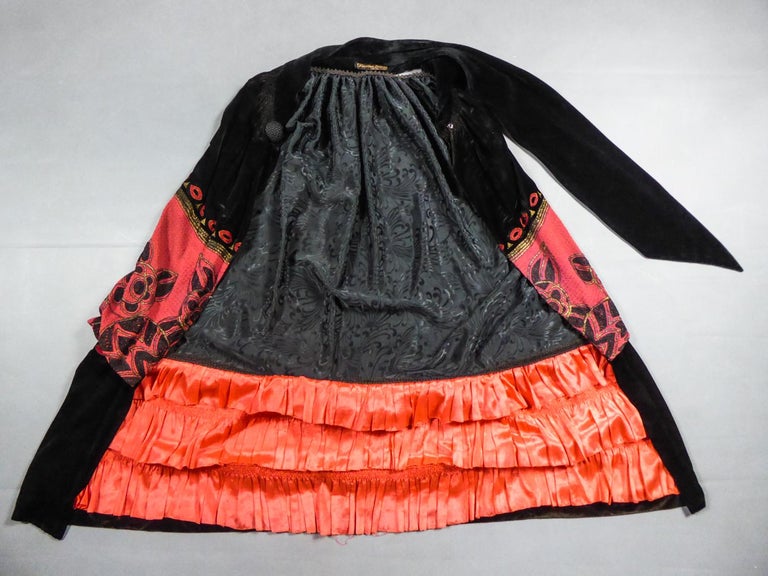 Revillon Frères Art Deco Couture Embroidered Velvet Evening Cape C ...