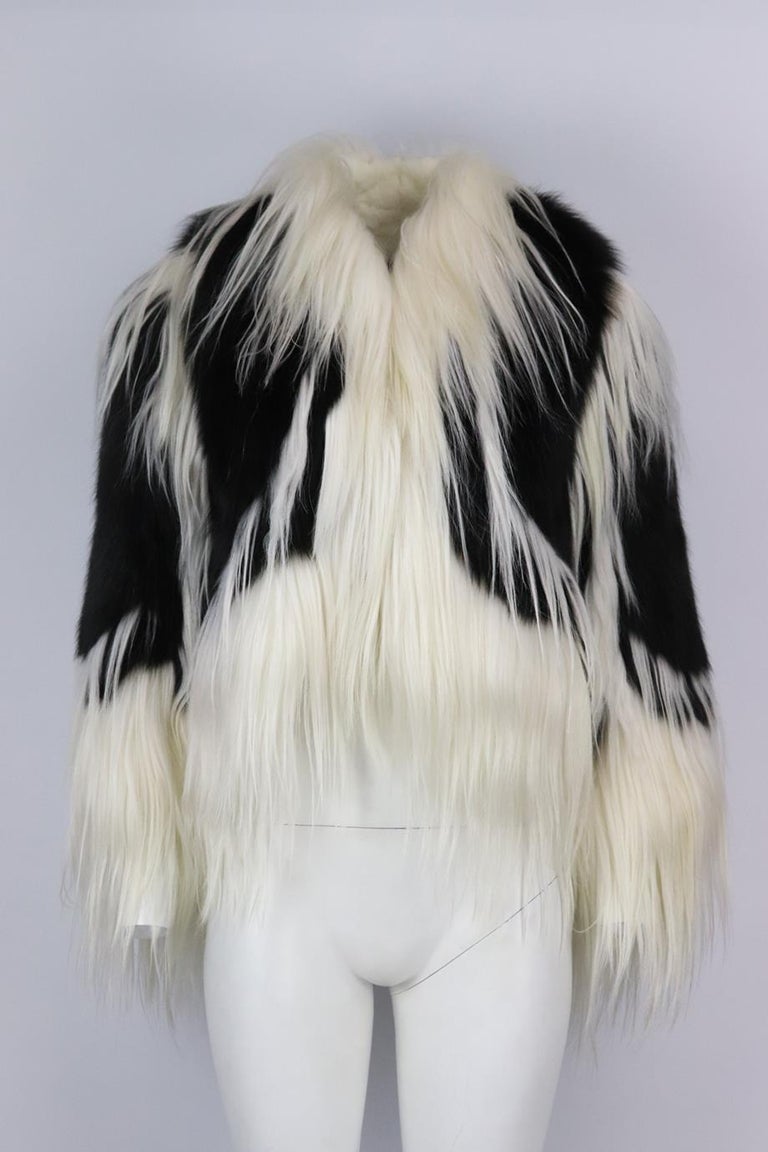 Revillon Two Tone Fox Fur Jacket Fr 36 Uk 8 For Sale at 1stDibs
