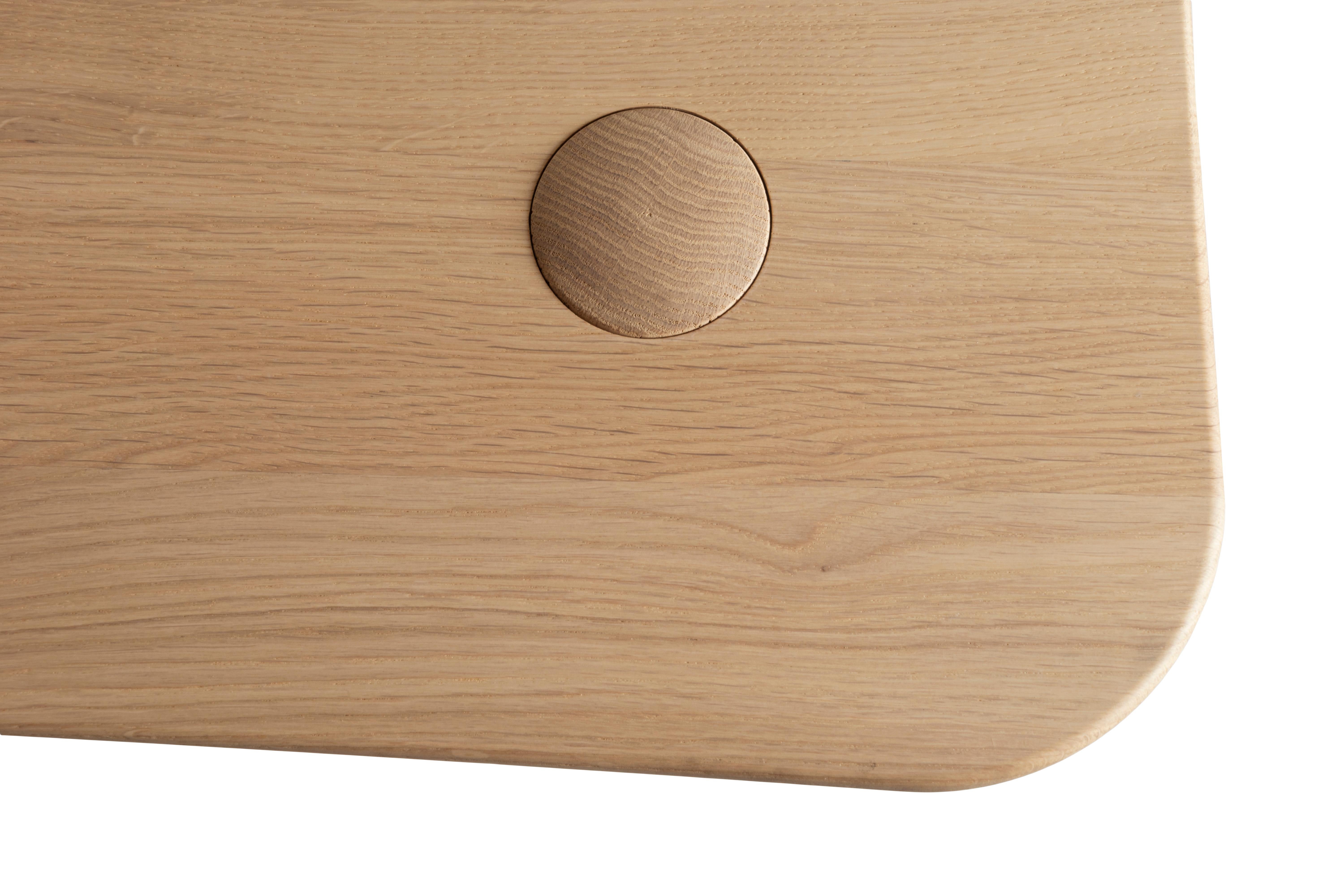 Revised Lewes – solid oak dining table - rectangle 180x95cm For Sale at ...