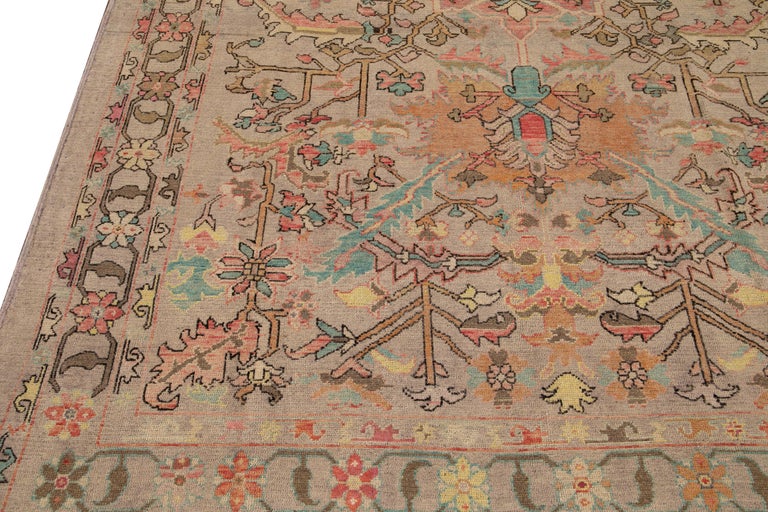 Revival Modern Handmade Colorful Wool Rug For Sale at 1stDibs