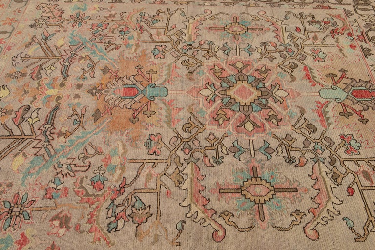 Revival Modern Handmade Colorful Wool Rug For Sale at 1stDibs