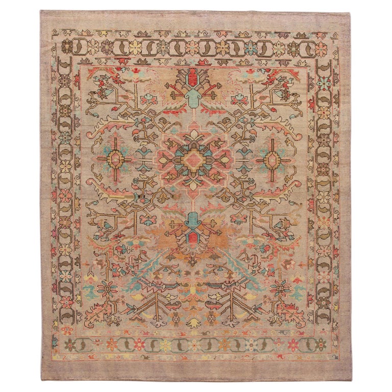 Revival Modern Handmade Colorful Wool Rug For Sale at 1stDibs