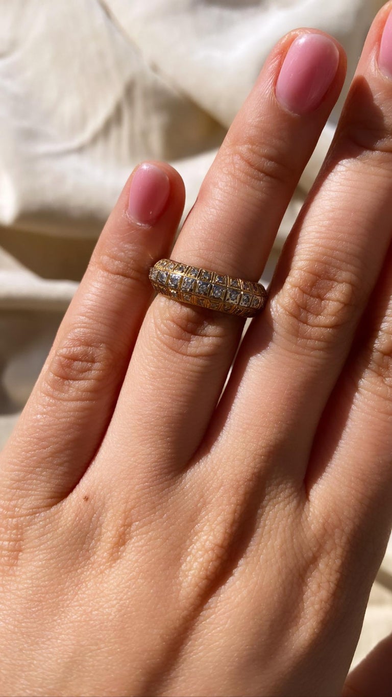 Antique 0.50 Ct. Two-Tone Eternity Band Ring in 14k White and Yellow ...