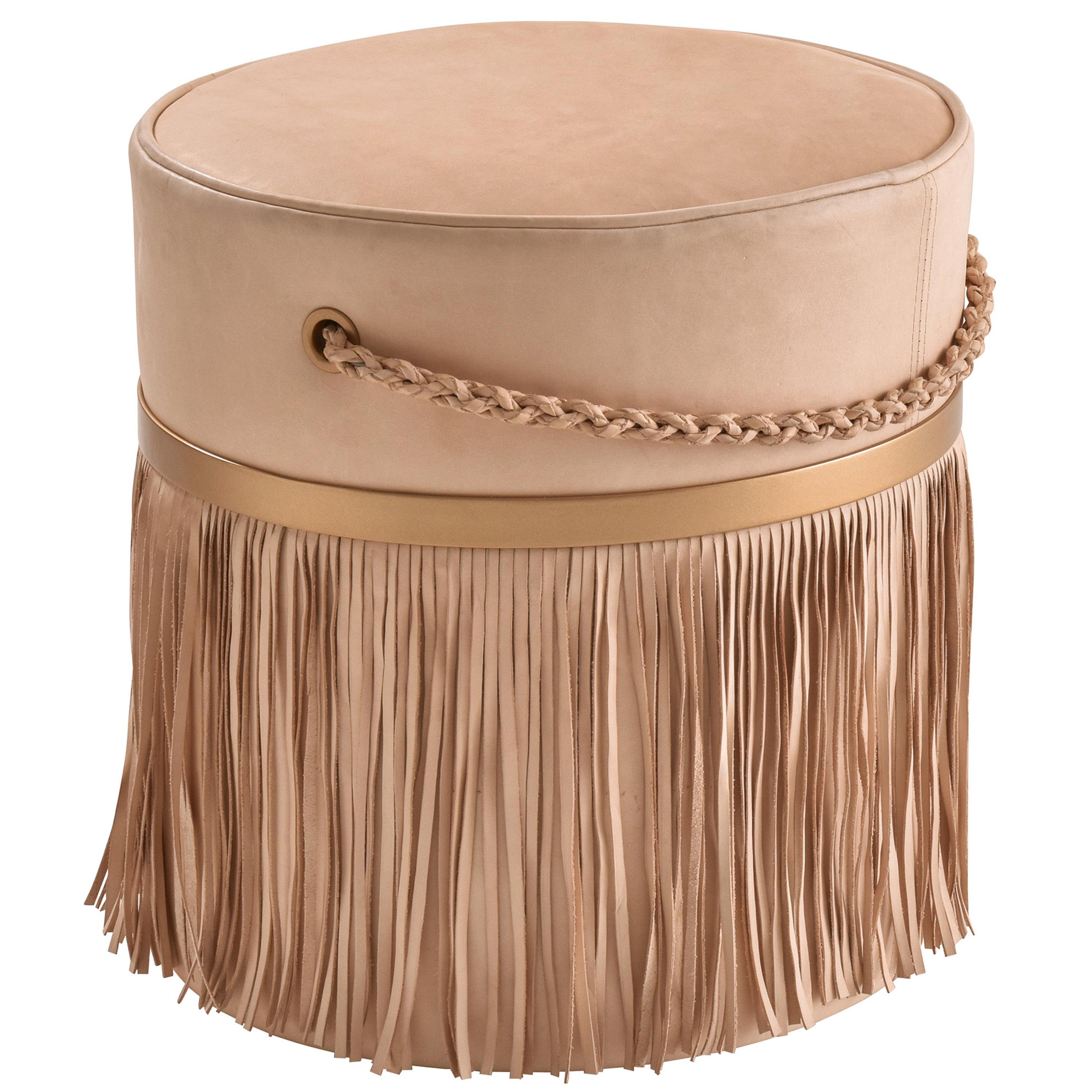 Bao Natural Leather Ottoman For Sale at 1stDibs | leather ottomans ...