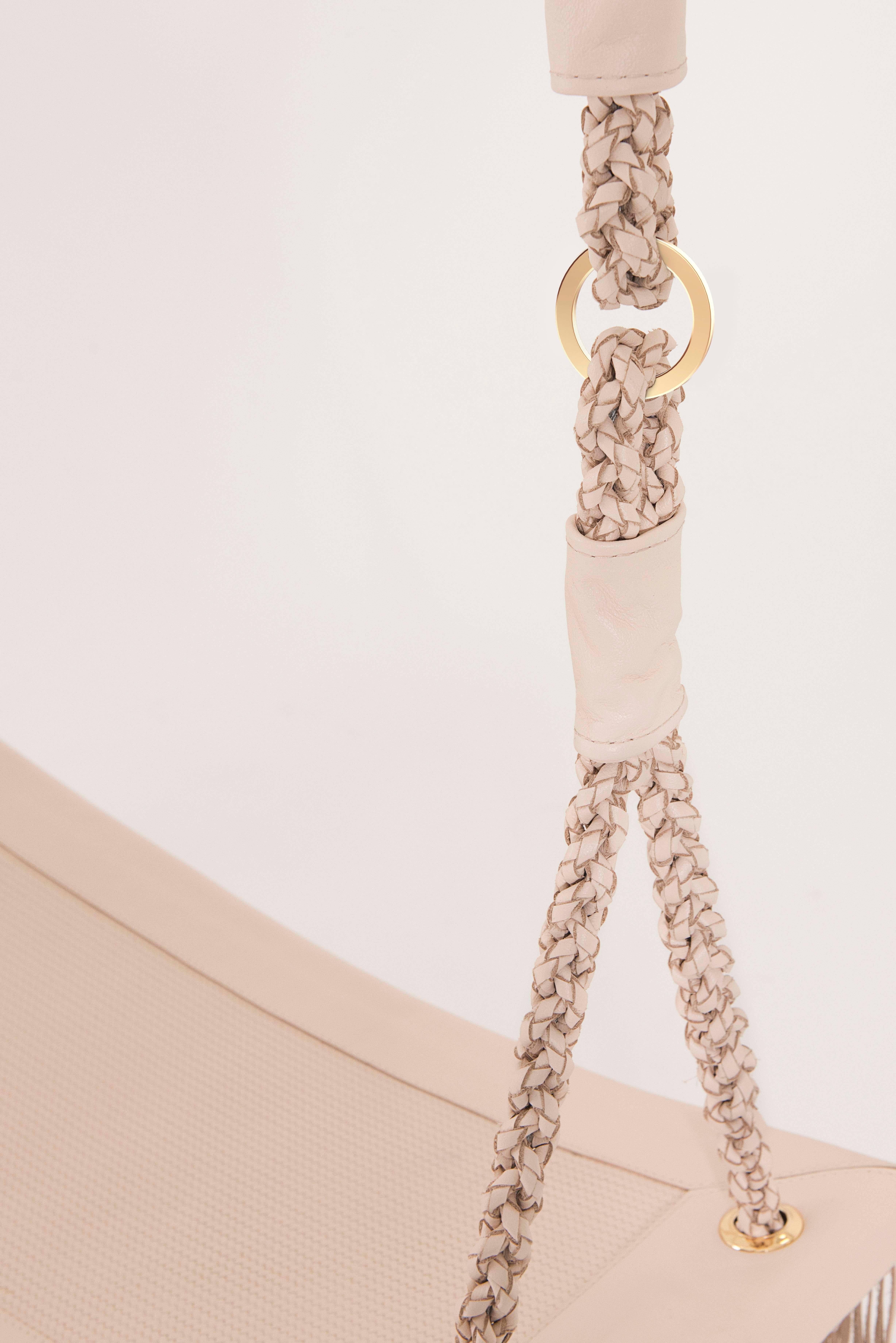 Revoar Hanging Swing Chair in Natural Leather Handmade Light Pink Color ...